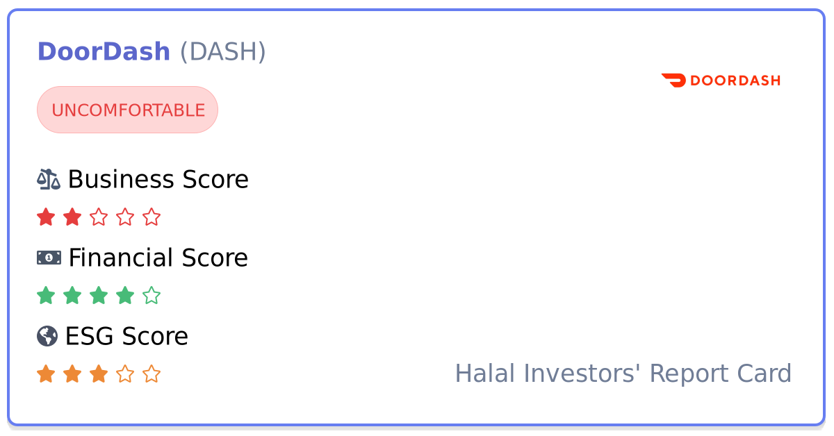 Is DoorDash (DASH) stock halal to invest in?
