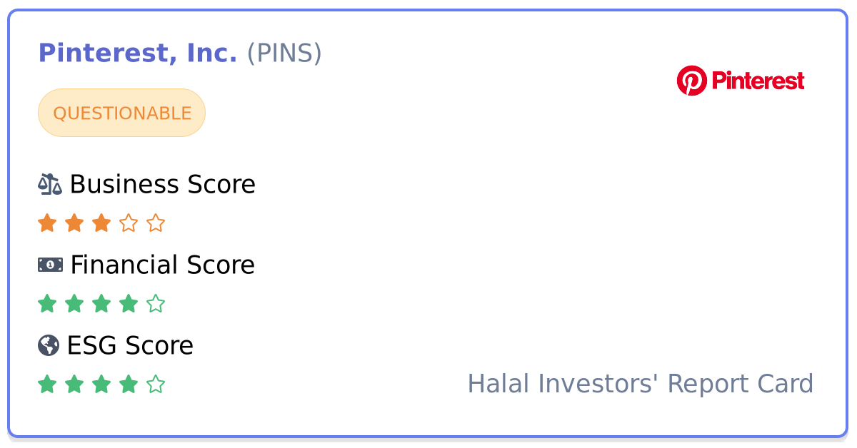 Is Pinterest, Inc. (PINS) stock halal to invest in?